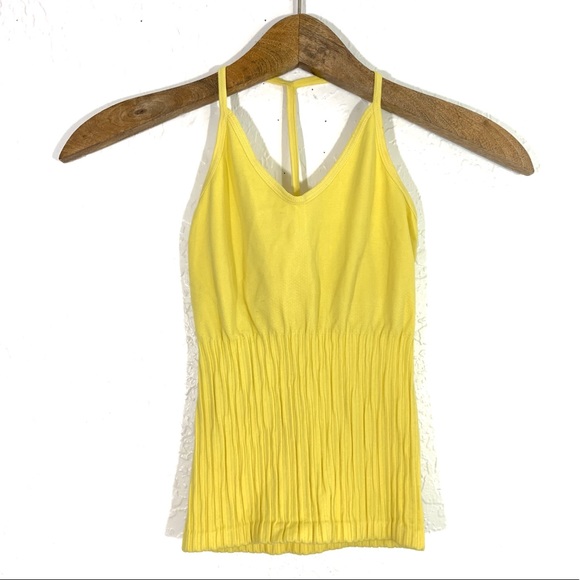 Vintage | Tops | Vintage Yellow Fitted Halter Top | Poshmark